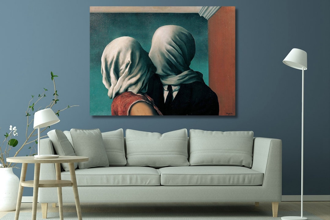Rene Magritte Lovers Canvas Wall Art/magritte Poster/magritte Artwork ...