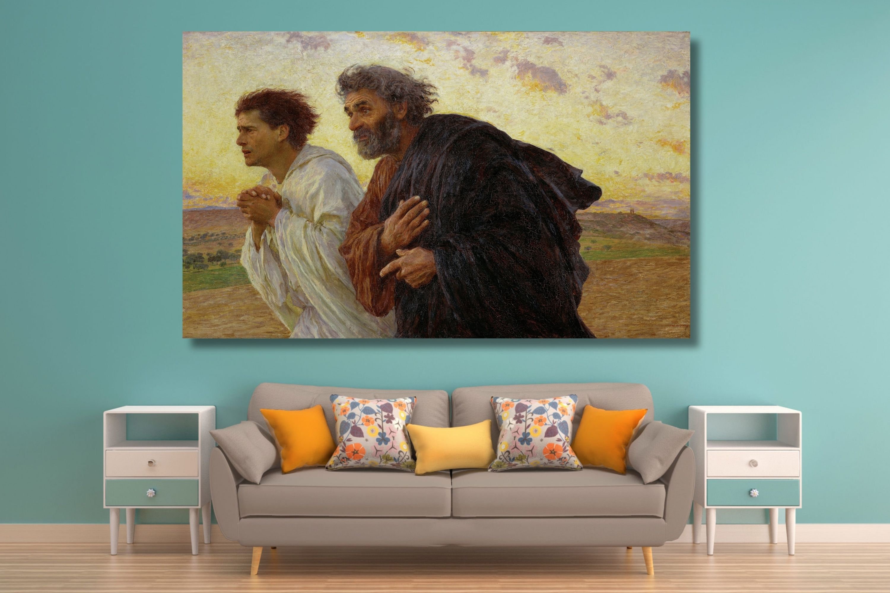 Eugene Burnand: the Disciples Peter and John Running to the Sepulchre ...