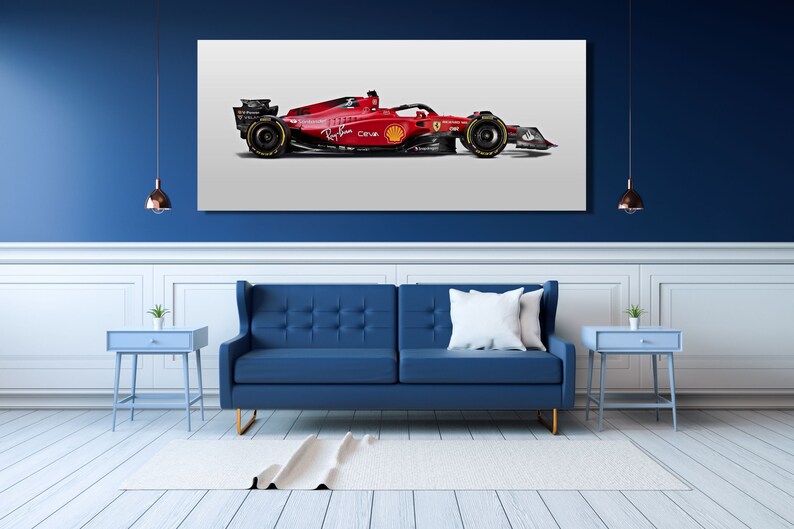 Ferrari F1 Wall Art Huge Canvas Wall Decor Man Cave Gift Formula 1 ...
