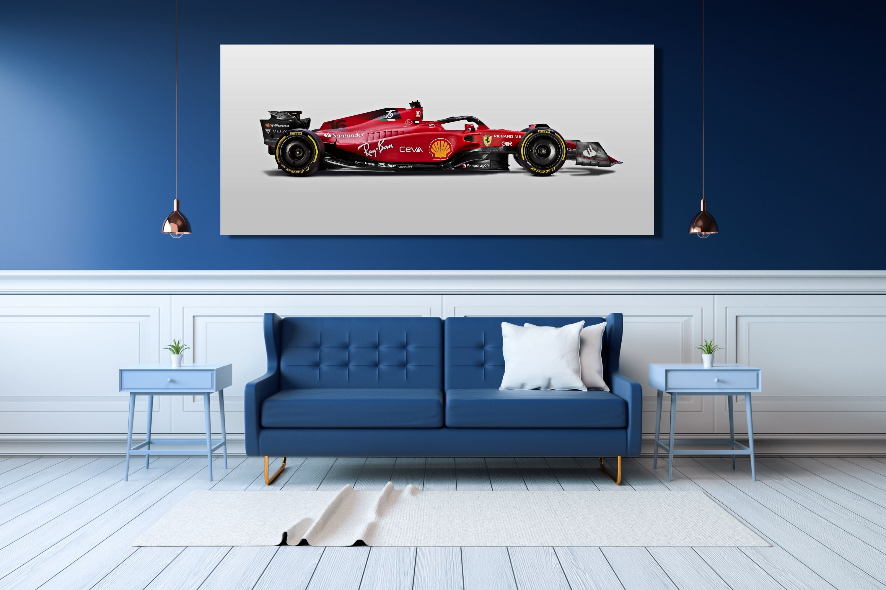 Ferrari F1 Wall Art Huge Canvas Wall Decor Man Cave Gift Formula 1 ...