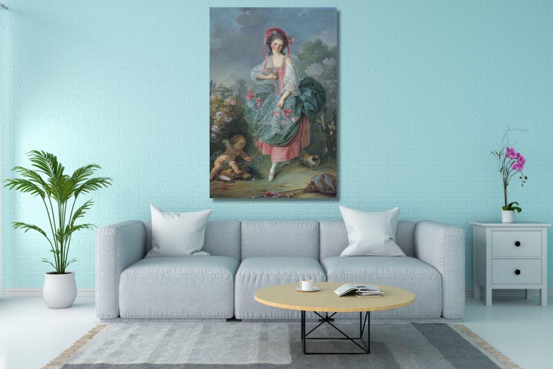 Mademoiselle Guimard as Terpsichore (1773) Canvas Wall Art/jacques ...