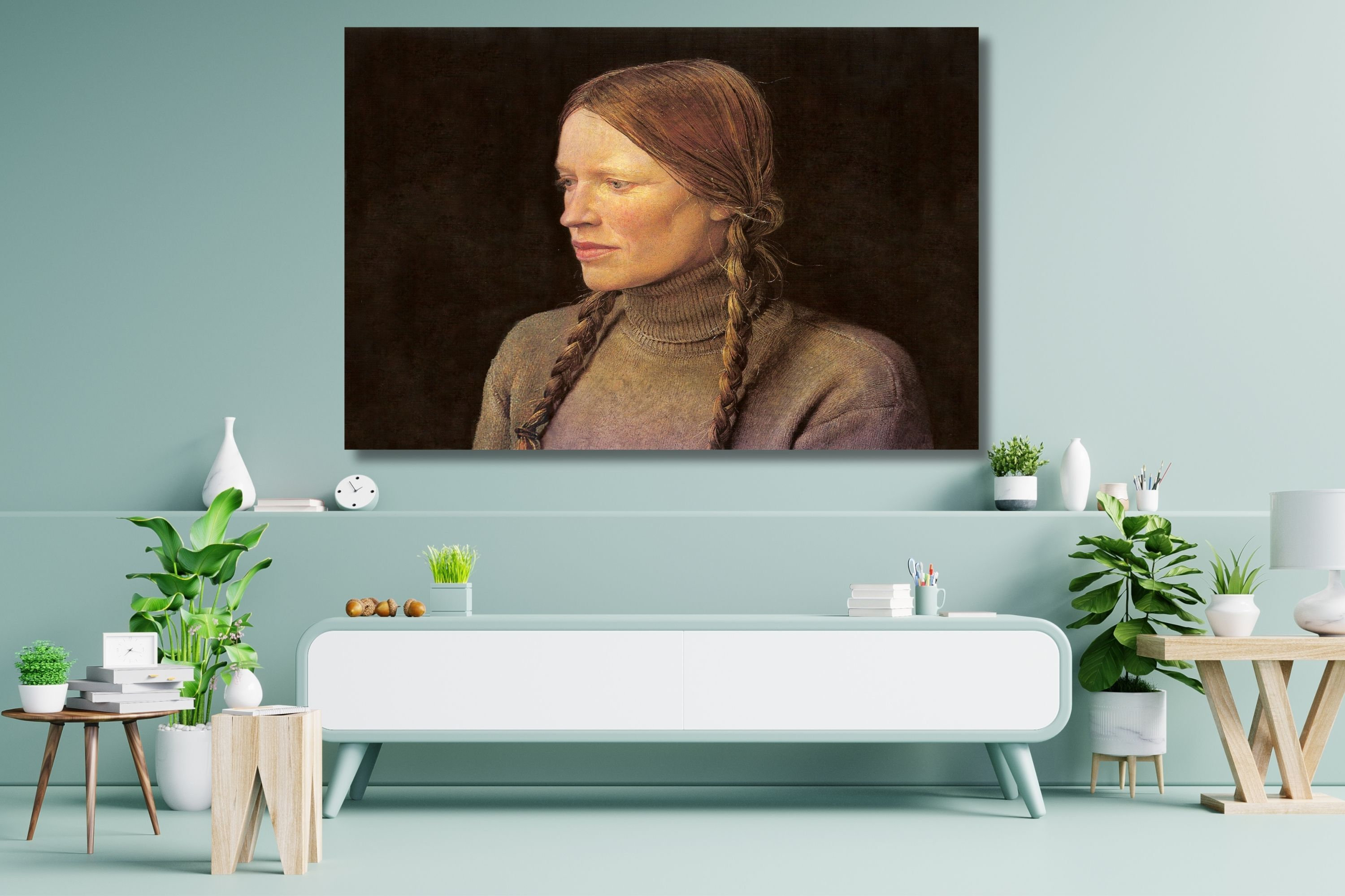 Andrew Wyeth Braids Helga Testorf 1979 Dry-brush Watercolor/andrew ...