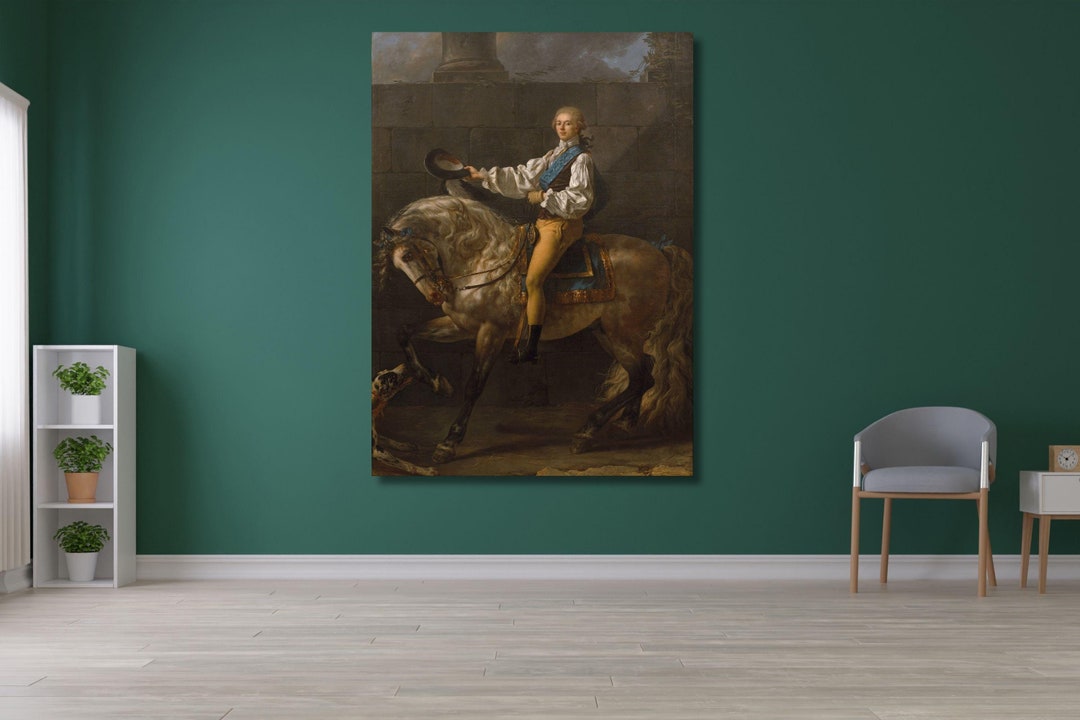 Jacques Louis David: Equestrian Portrait of Stanisław Kostka Potocki ...