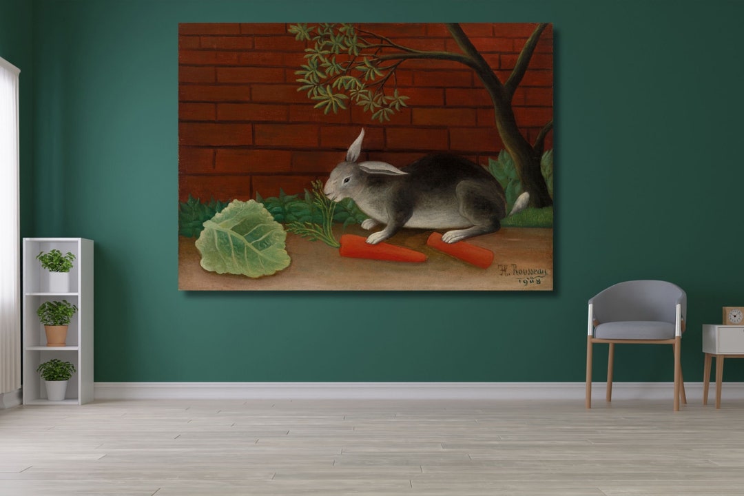 The Rabbit's Meal (le Repas Du Lapin) Canvas Wall Art/henri Rousseau ...
