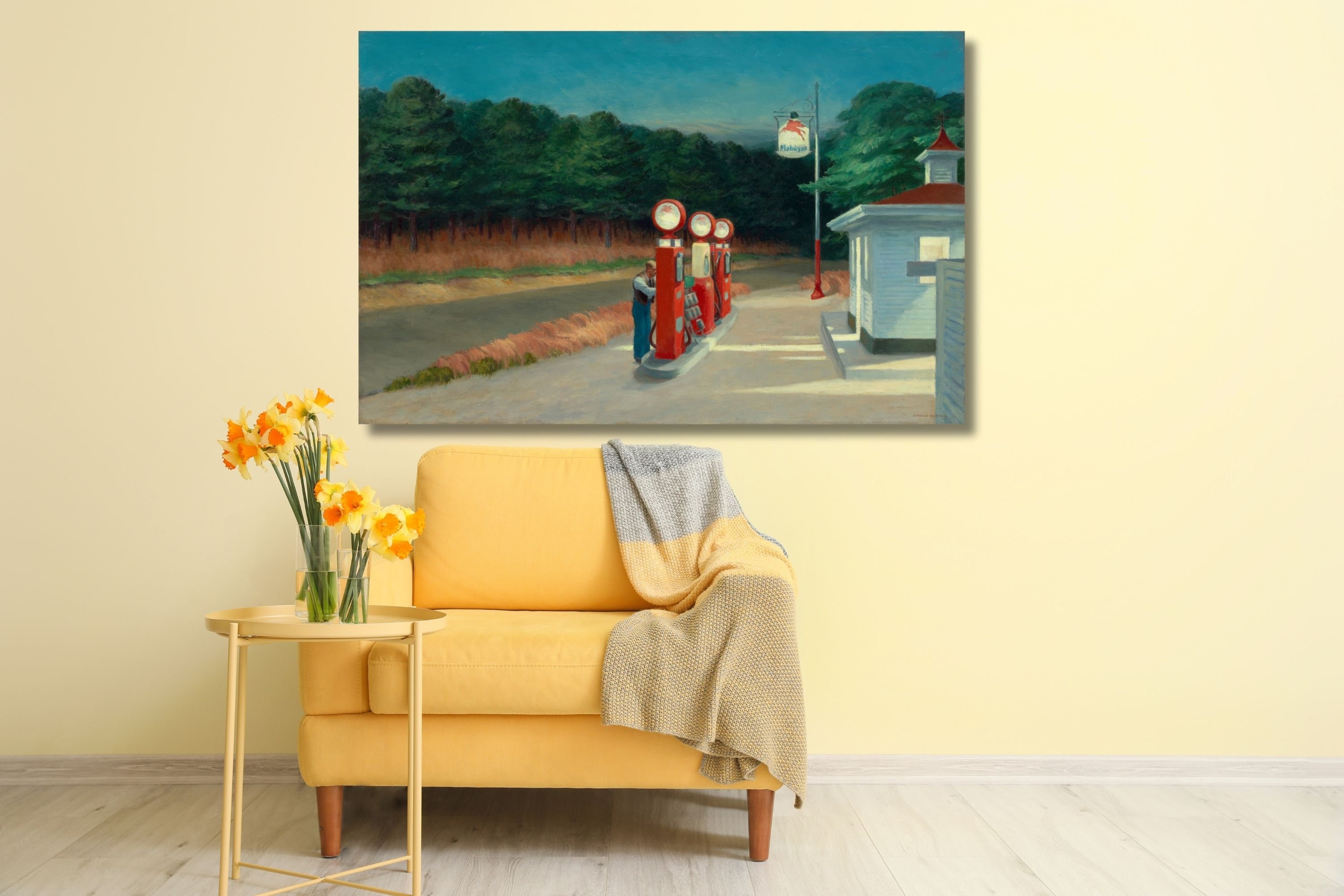 Edward Hopper Gas Station Canvas Wall Art/reproduction Print Art/gas ...