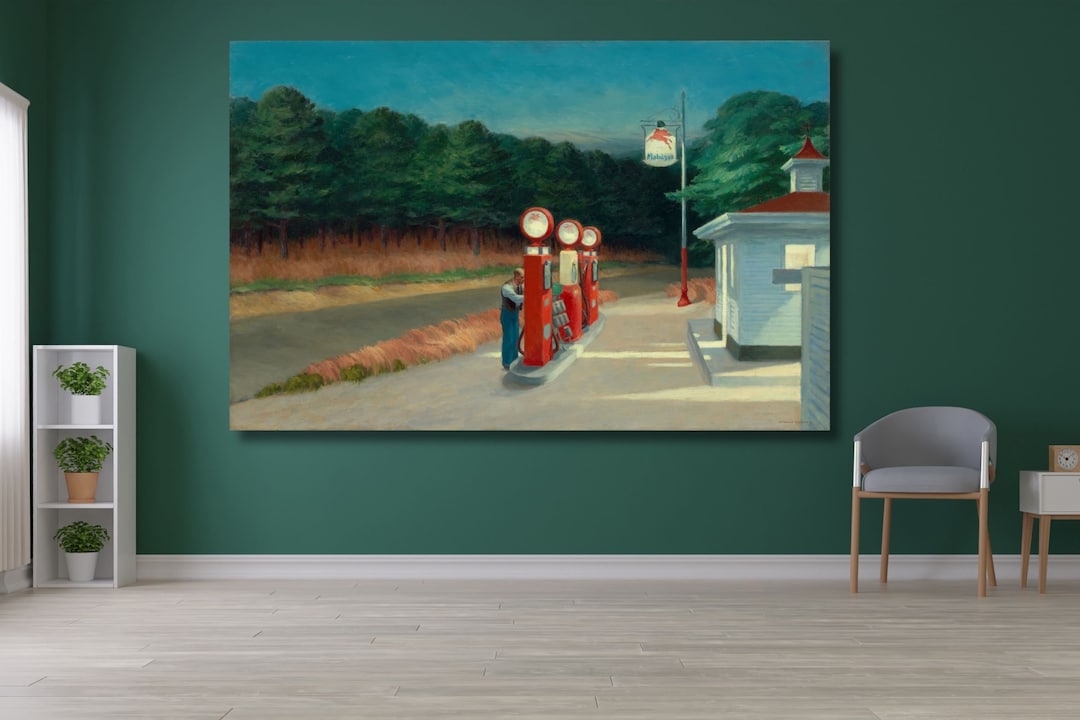 Edward Hopper Gas Station Canvas Wall Art/reproduction Print Art/gas ...