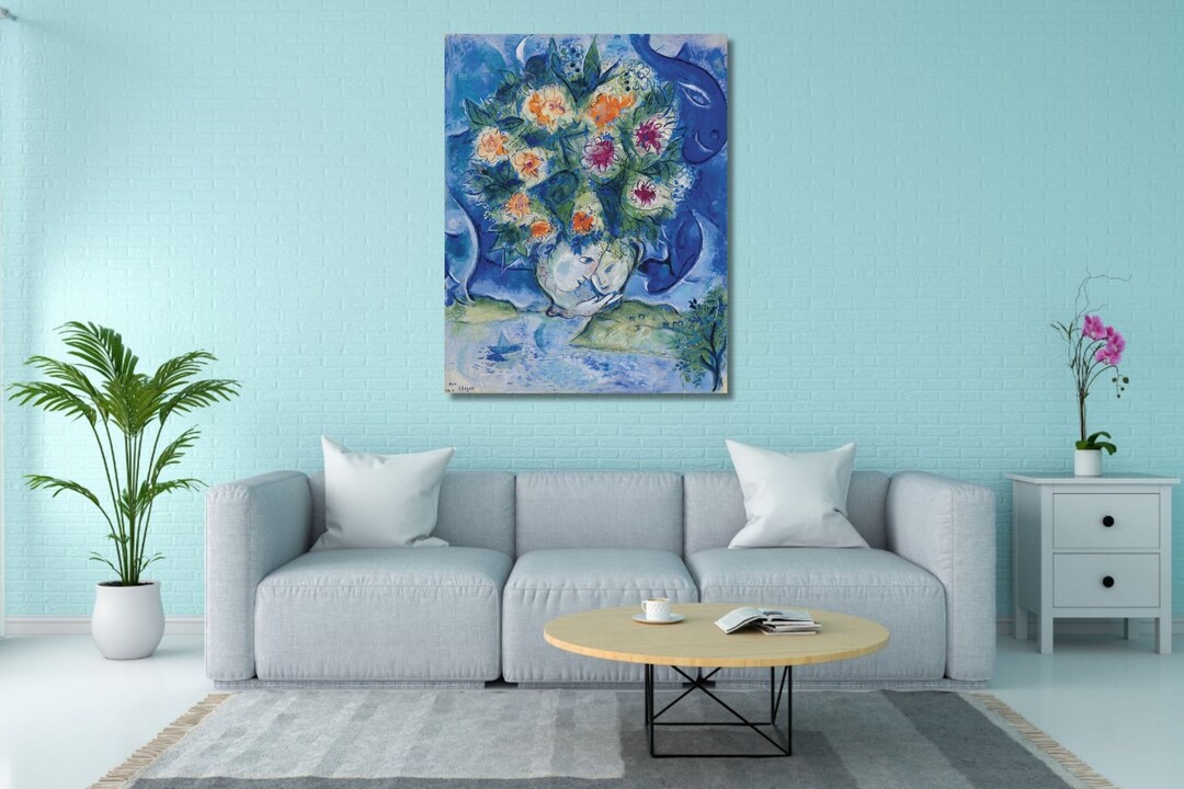 Marc Chagall: Animal in Flowers Canvas Art/chagall Painting/exhibition ...