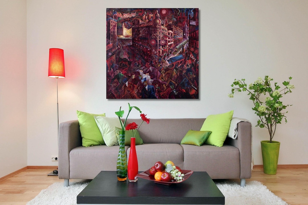 George Grosz: Metropolis (1916-17) Canvas Wall Art/artwork Print/george ...