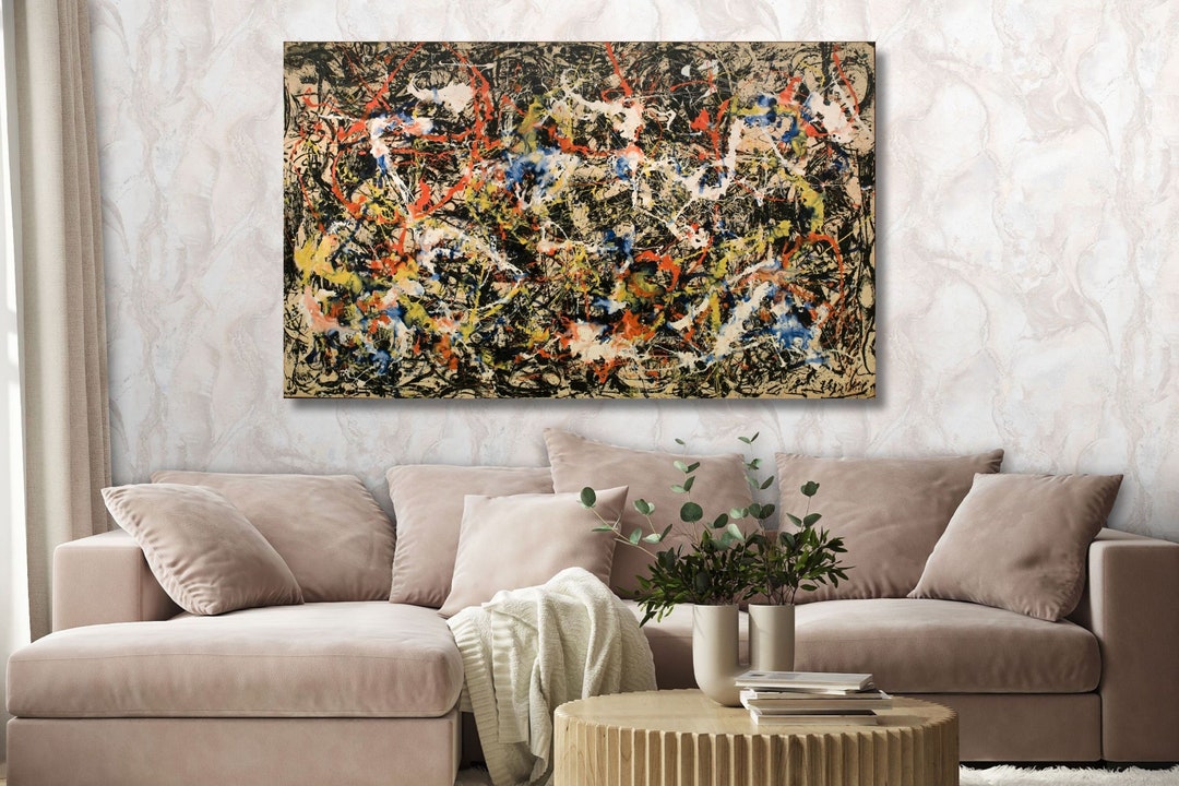 Jackson Pollock Canvas Art/pollock Style Painting/home Wall Decor ...