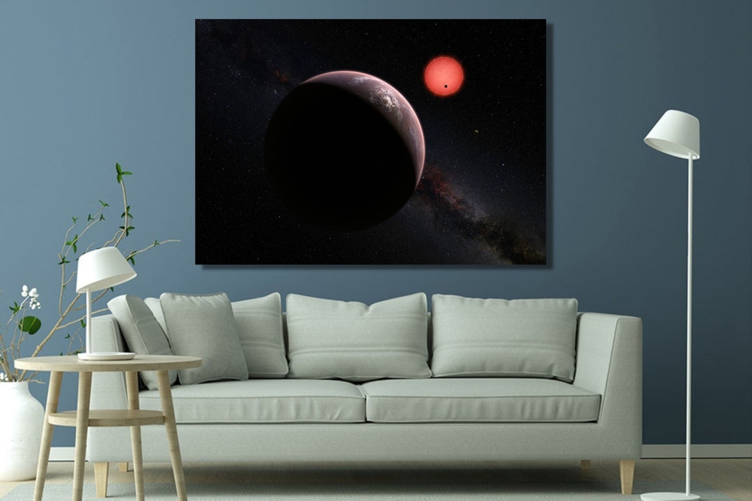 Dwarf TRAPPIST-1 and Three Planets/extra Large Canvas Art/planet ...