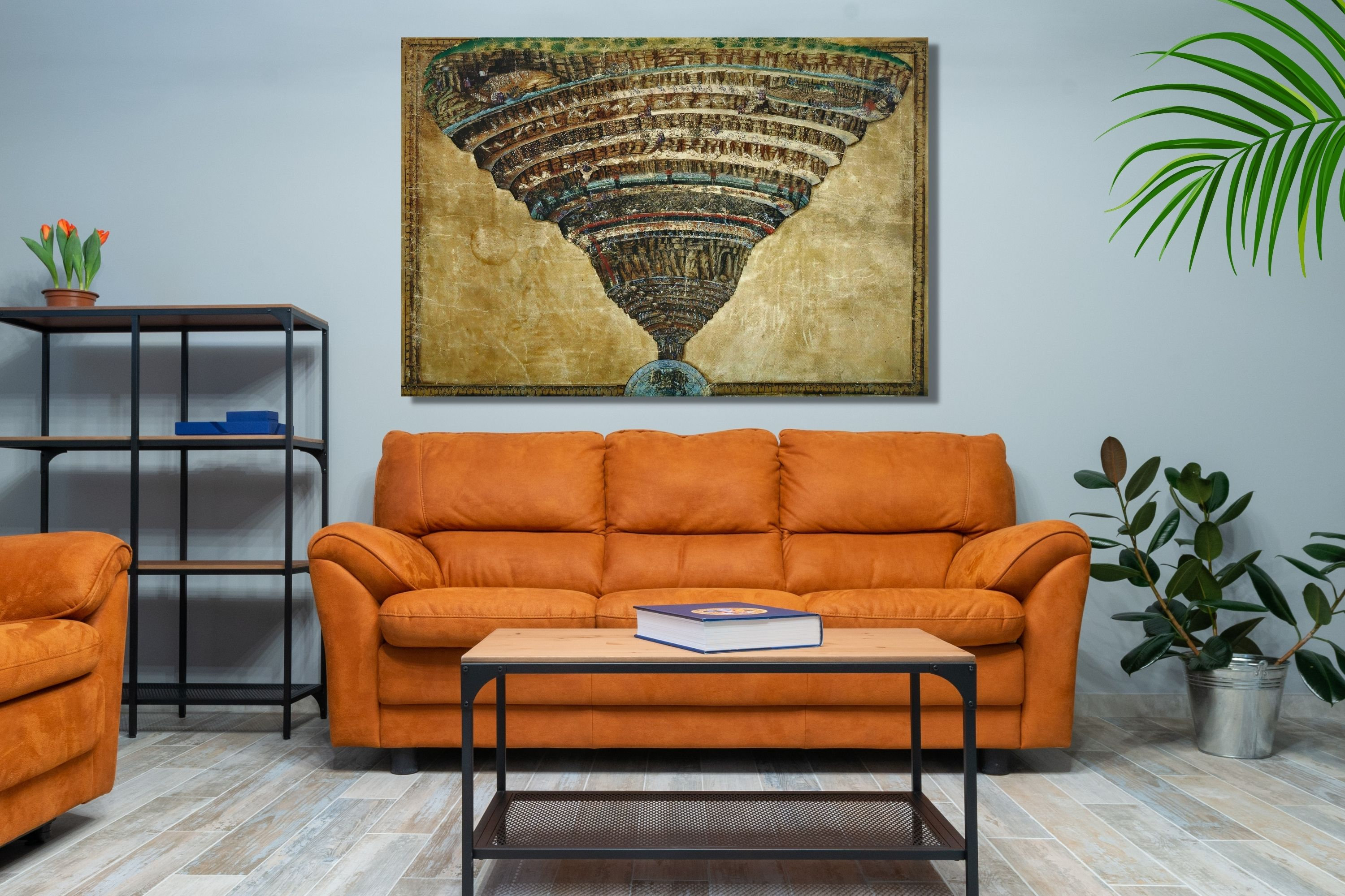 Sandro Botticelli Hell Map Wall Art Map of Hell Canvas Sandro ...