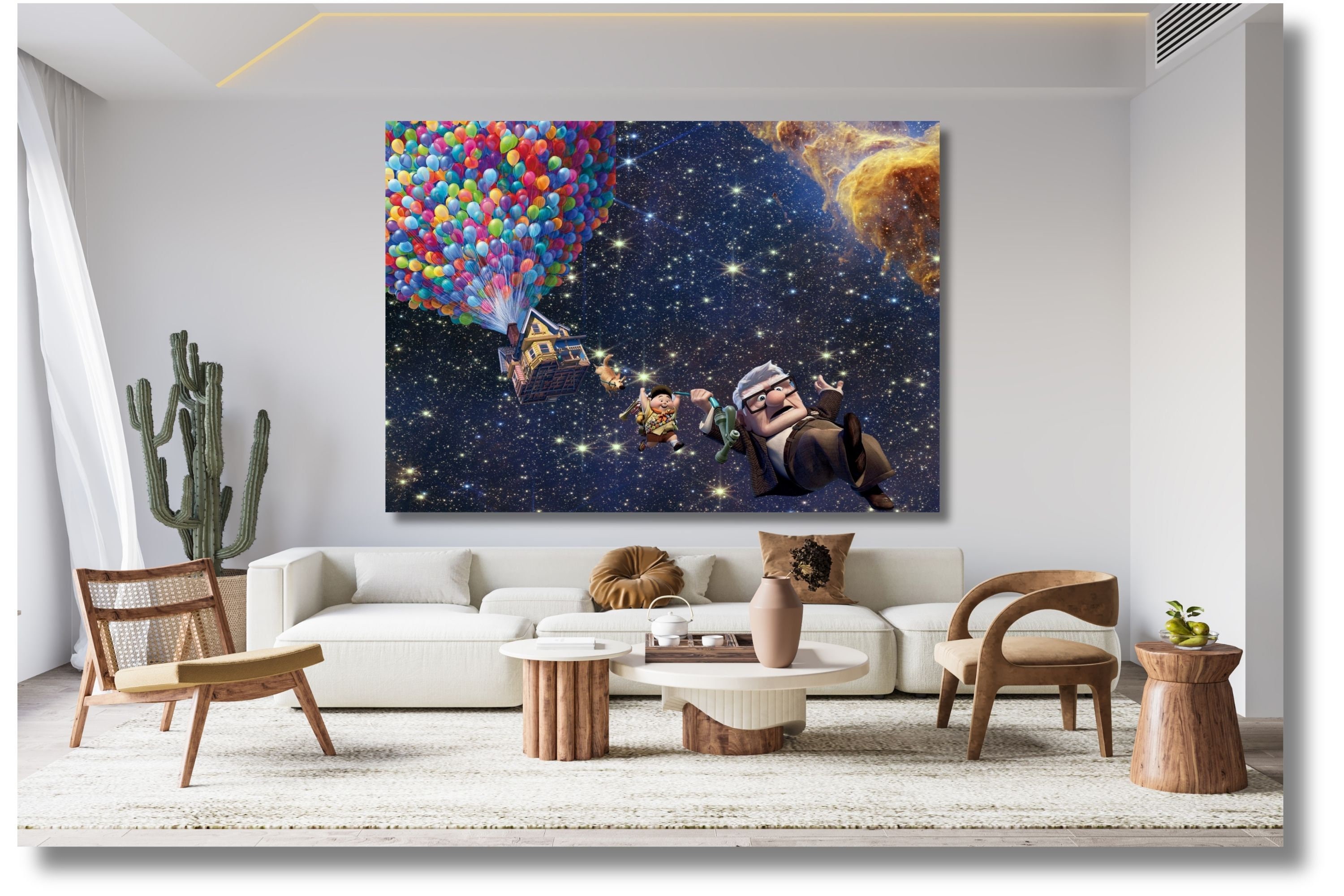 Carl Fredricksen/pixar Wall Art Up/kids Room Canvas/pixar Poster/kids ...