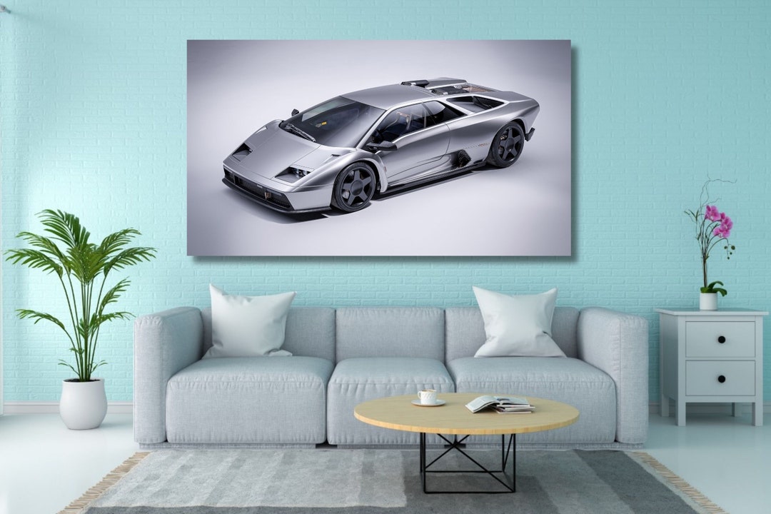 Lamborghini Diablo Restomod Poster/car Canvas Wall Art/sport Car Wall ...