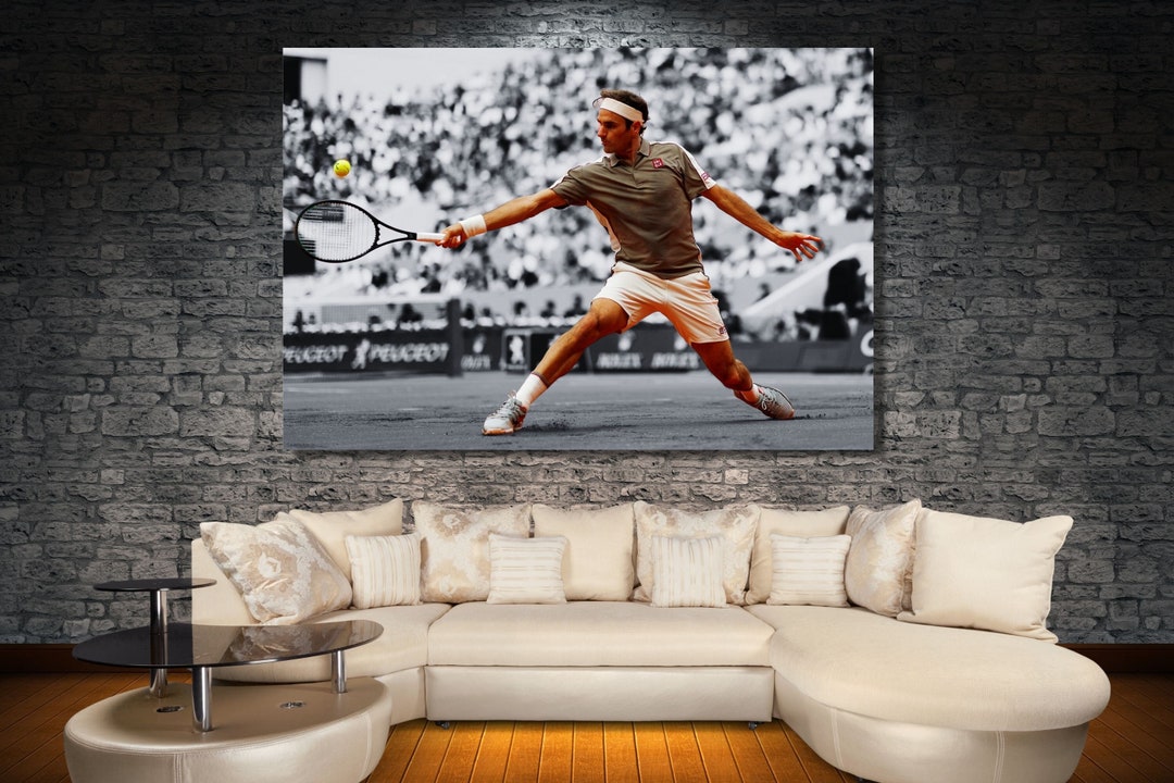 Roger Federer Poster Federer Print Roger Federer Wall Art Canvas Fan ...
