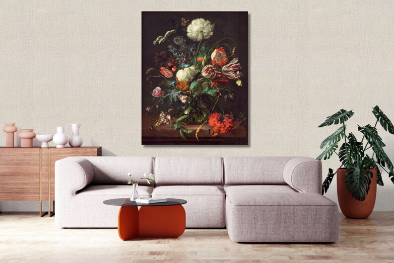 Jan Davidsz De Heem: Vase of Flowers Canvas Wall Art/floral Wall Art ...
