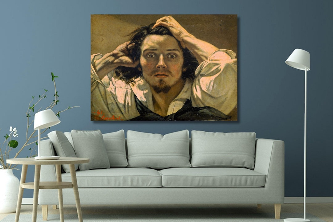 Gustave Courbet: Desperate -le Désespéré- (1843) Canvas Wall Art ...
