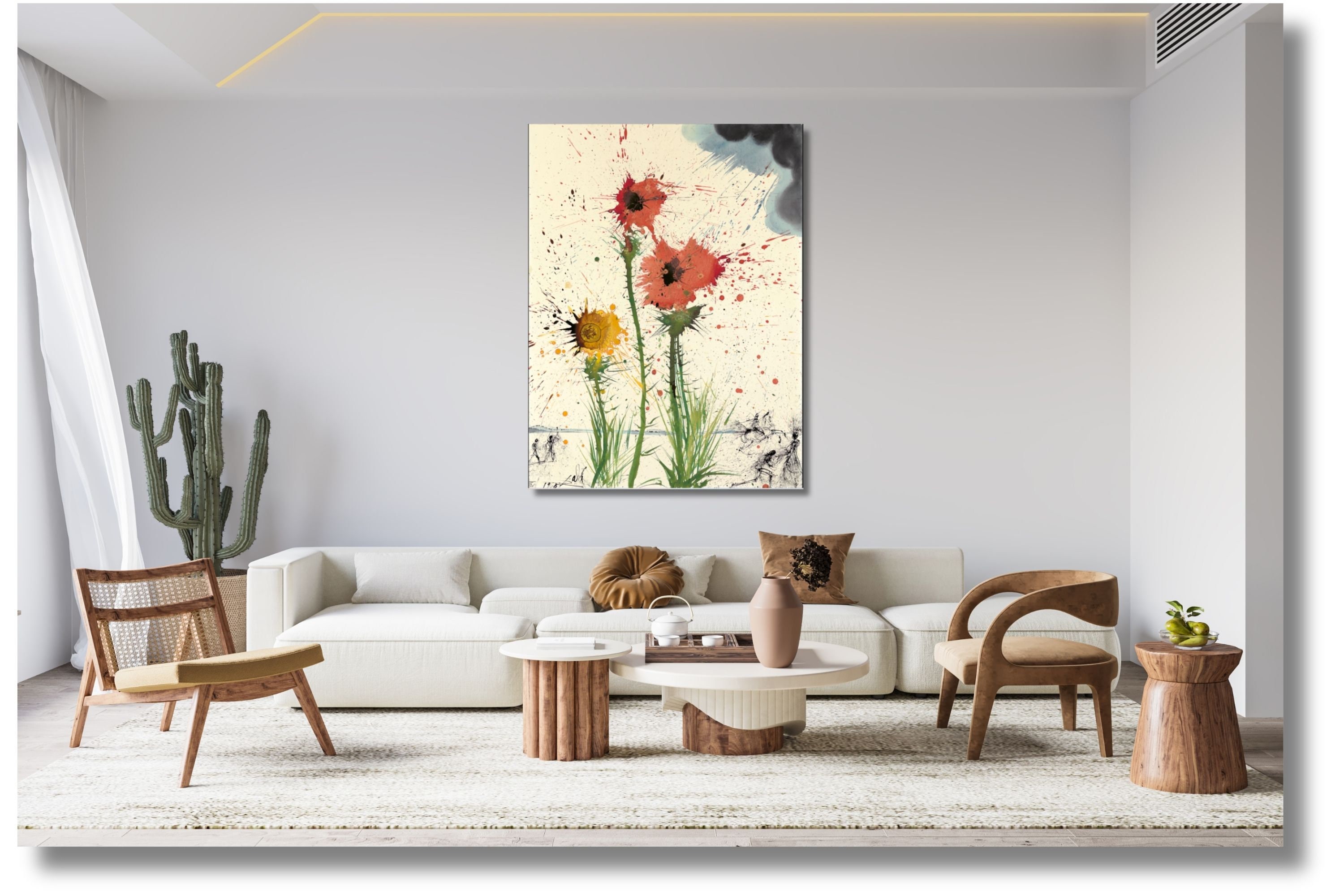 Salvador Dali Canvas Wall Art Salvador Dali Poster Salvador Dali Fleurs ...