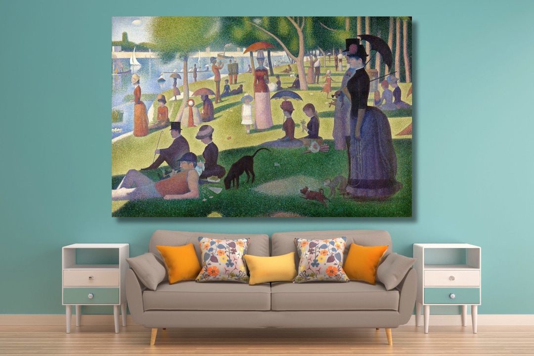A Sunday at La Grande Jatte Canvas Print/ Georges Seurat Painting ...