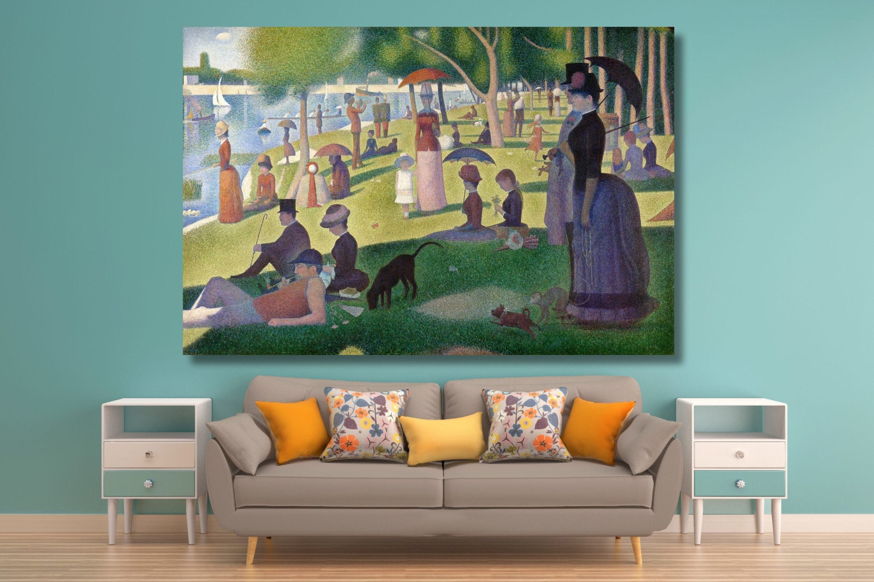 A Sunday at La Grande Jatte Canvas Print/ Georges Seurat Painting ...