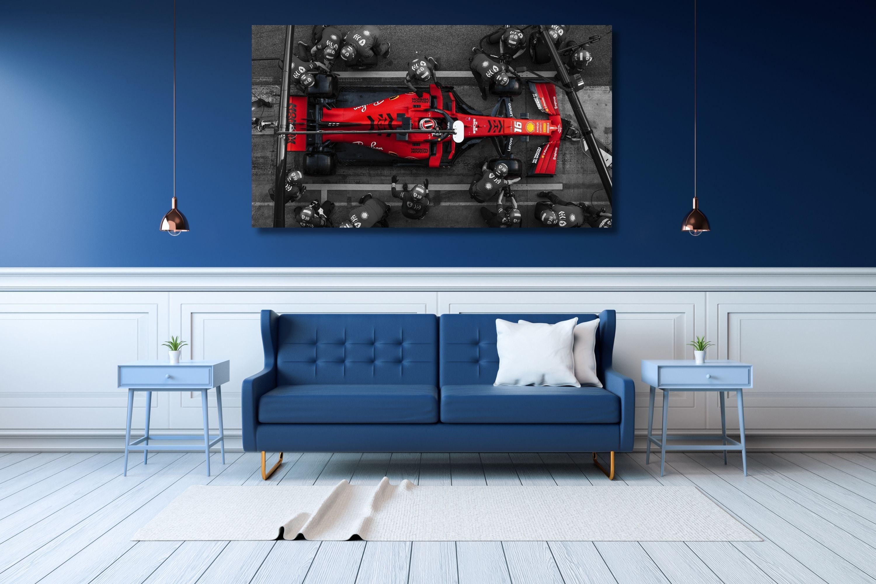 Charles Leclerc F1 Pit Stop Wall Art Formula 1 Leclerc Canvas Wall Art ...