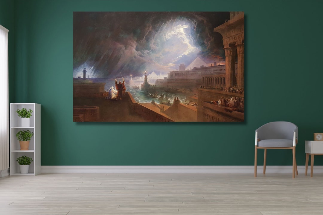 John Martin: Seventh Plague of Egypt Canvas Art/ Classic Painting Print ...