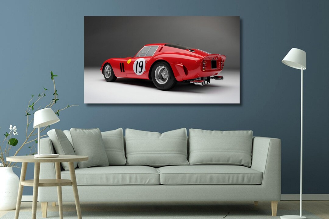 1962 Ferrari 250 GTO Canvas/classic Sports Red Car Wall Art/vintage ...