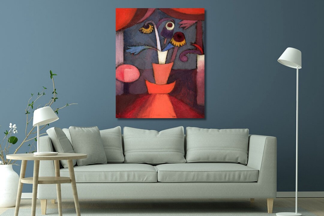 Paul Klee: Autumn Flower (1922) Painting Canvas Art, Reproduction ...