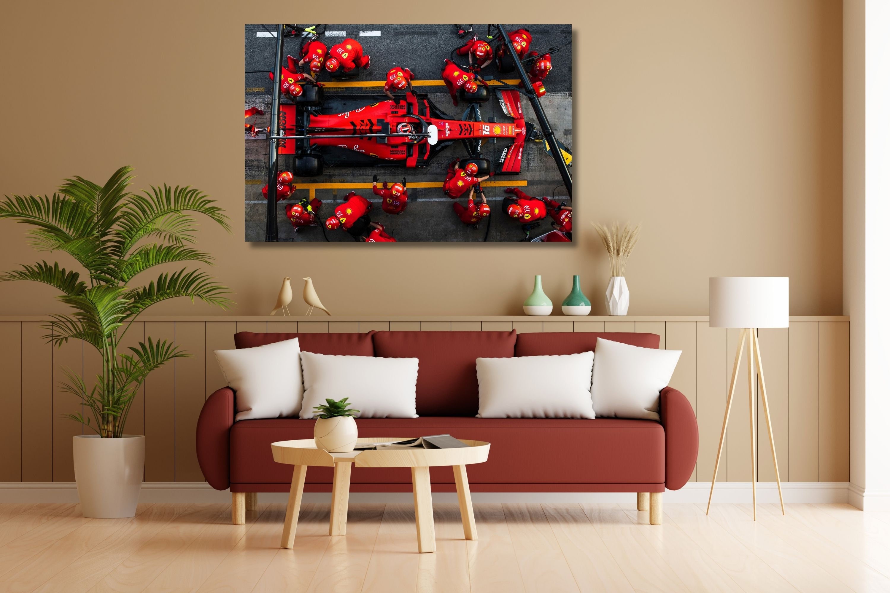 Charles Leclerc F1 Pit Stop Wall Art Formula 1 Leclerc Canvas Wall Art ...