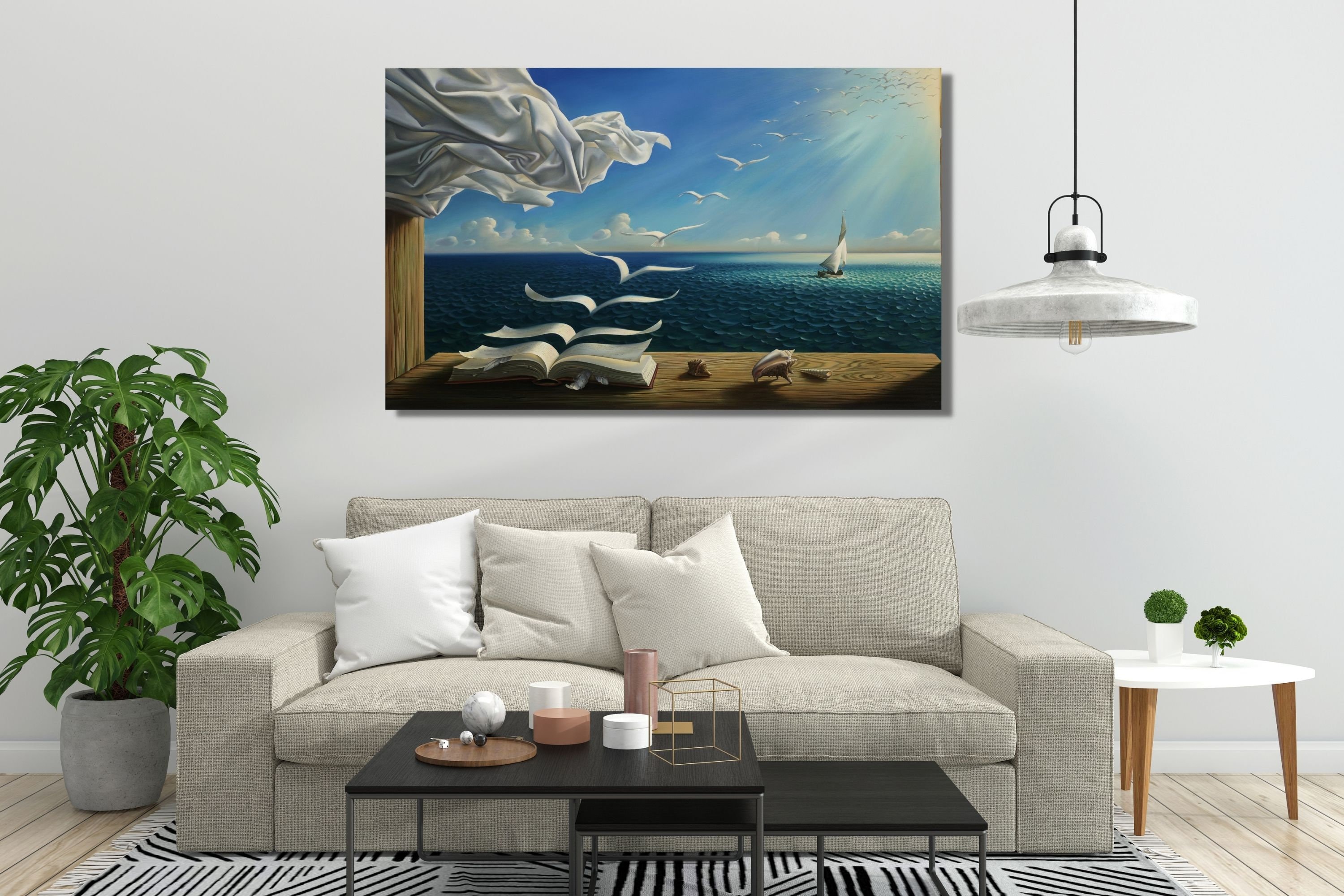 Flying Pages Salvador Dali Canvas Wall Art/salvador Dali Poster/book ...