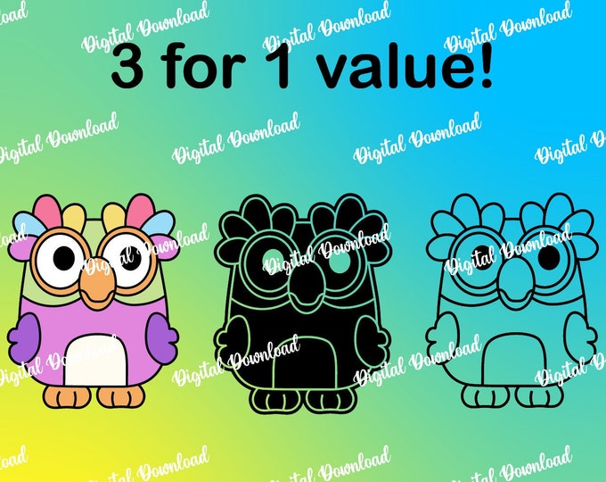 Handmade Bluey Chattermax Amigurumi Plush - Etsy