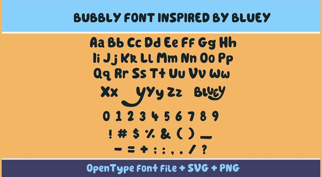 Bubbly Font - Inspired by Our Fave Blue Heeler Family, With Extras ...