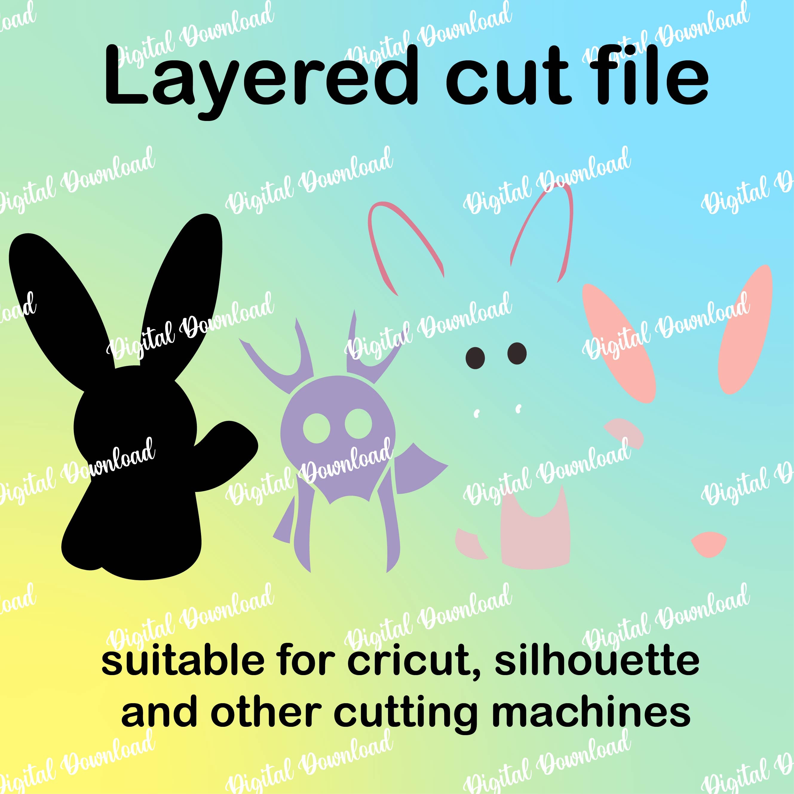 Bob Bilby SVG, JPEG and PNG Digital Download Layered Cut File Bluey 3 ...