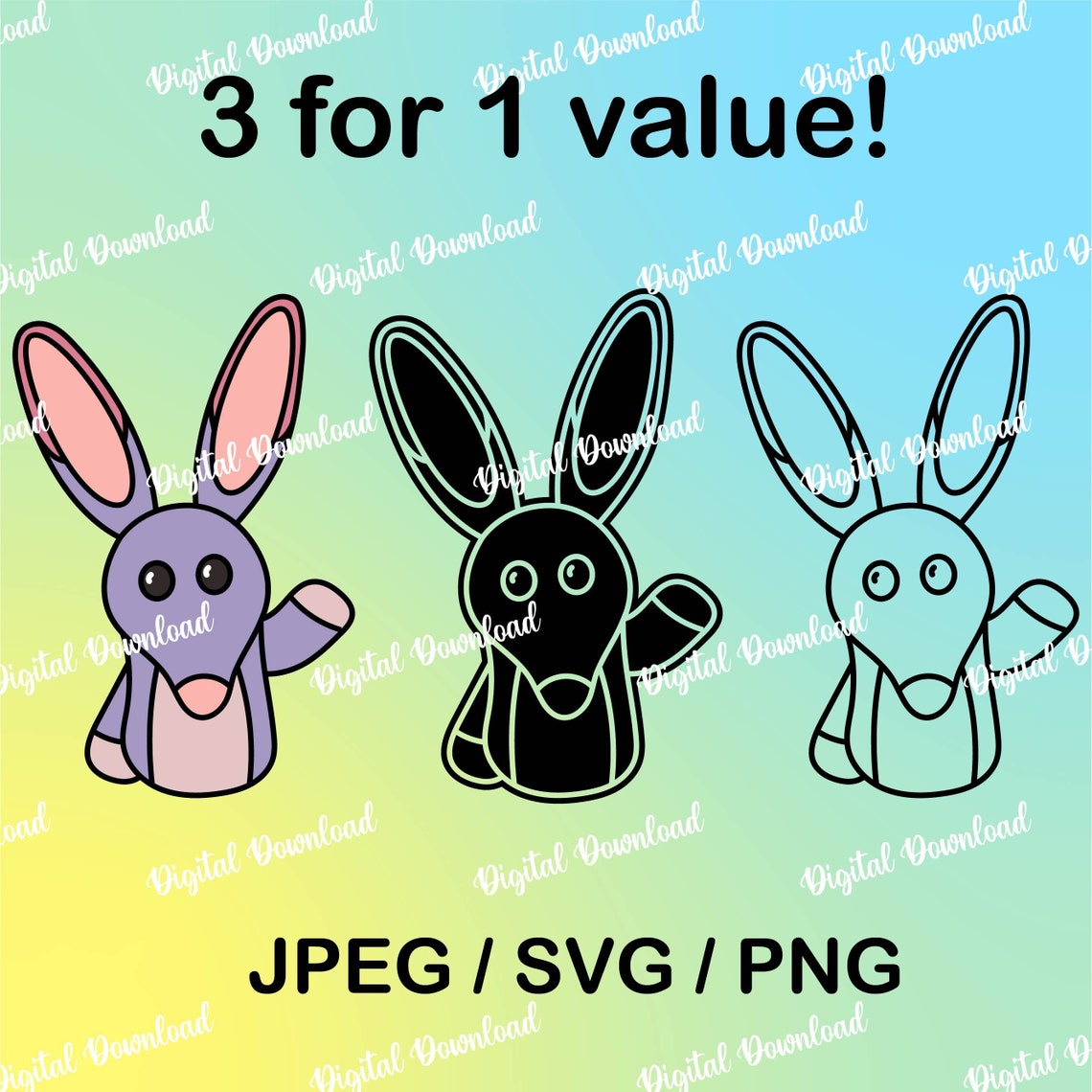 Bob Bilby SVG, JPEG and PNG Digital Download Layered Cut File Bluey 3 ...