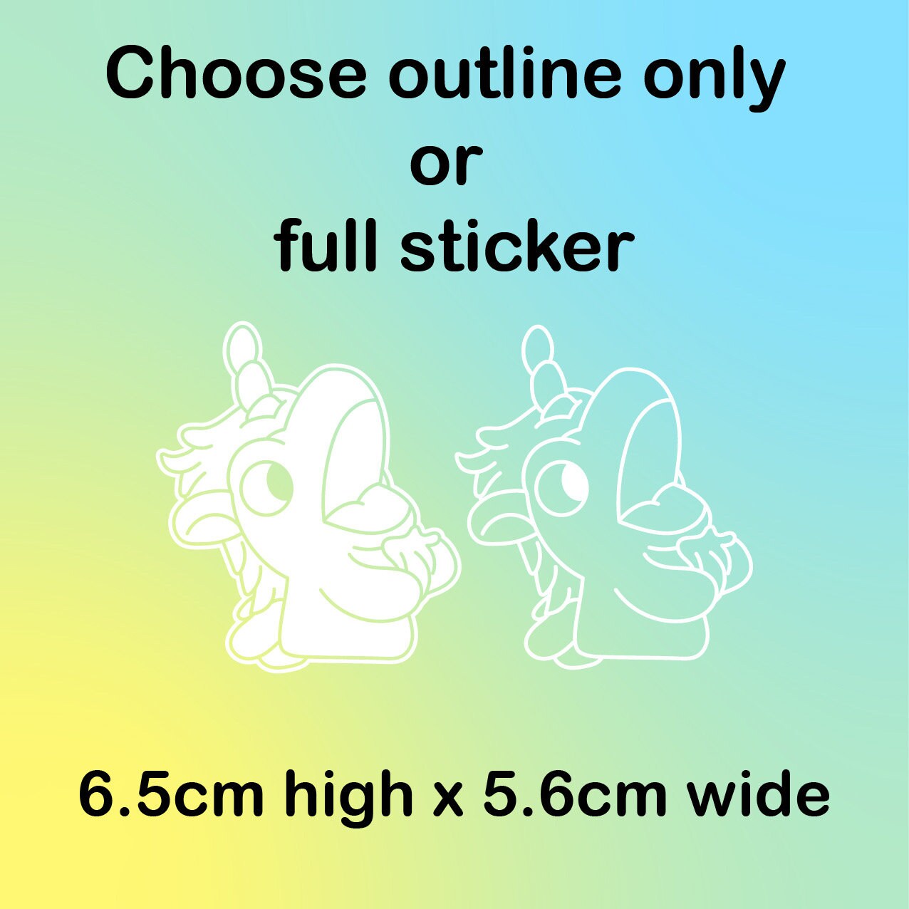 Unicourse Vinyl Decal Unicorse Sticker Bluey Search Use on Car Window ...