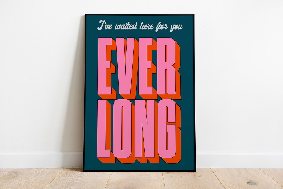 Everlong Lyric Print Music Wall Art A5 A4 A3 Unframed Print - Etsy