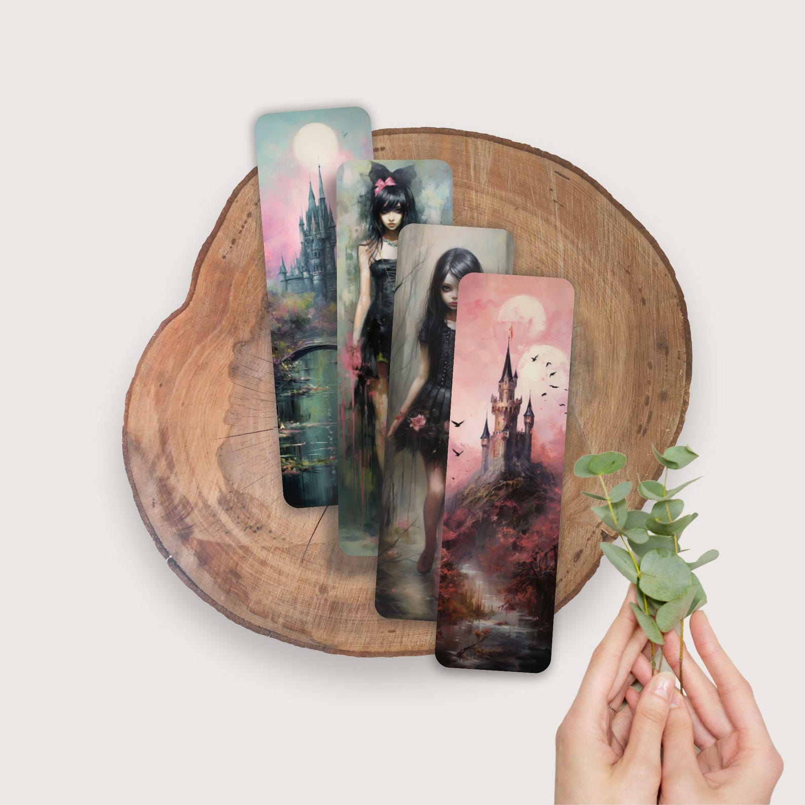 Little Vampires Printable Bookmarks 16 Cute Mixed Media Bookmark on 4 ...