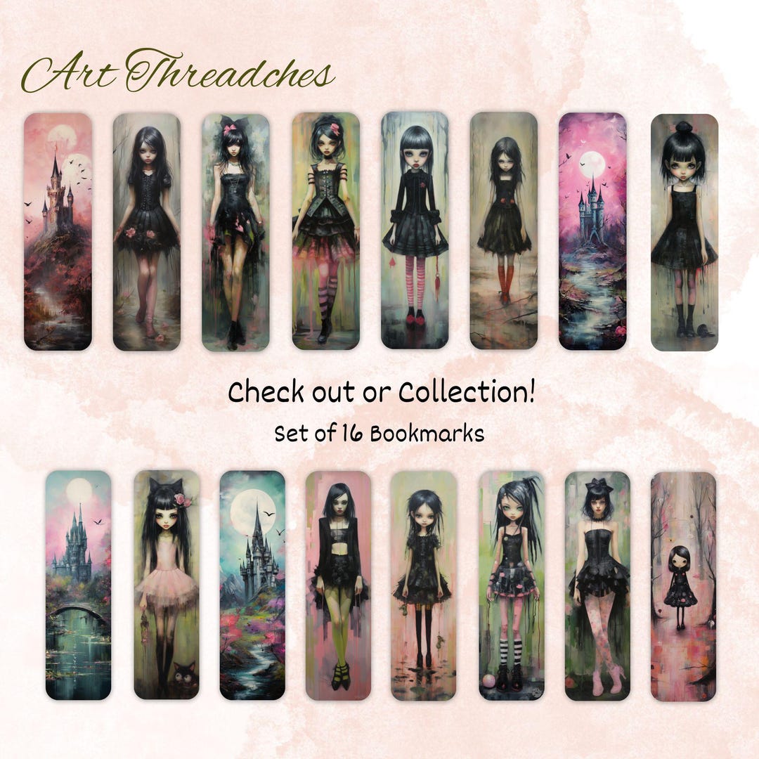 Little Vampires | Printable Bookmarks| 16 Cute Mixed Media Bookmark on ...