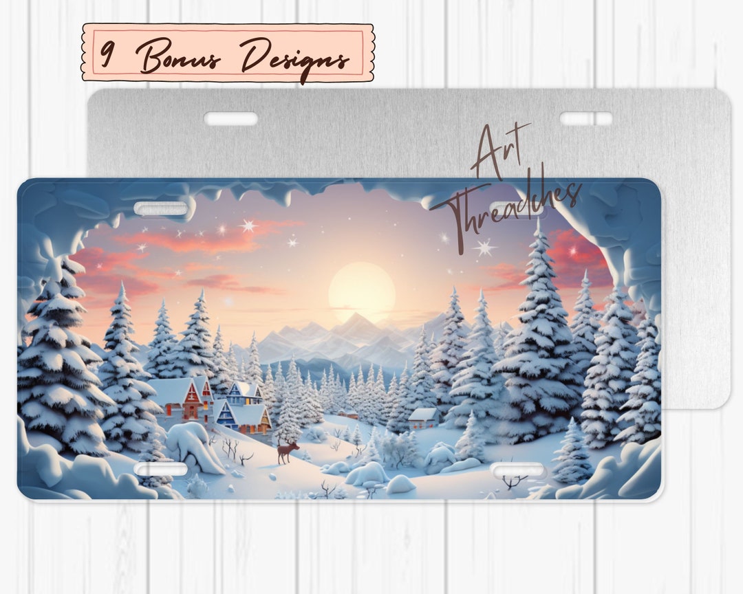 Christmas License Plate Sublimation Design Digital Download PNG Instant ...
