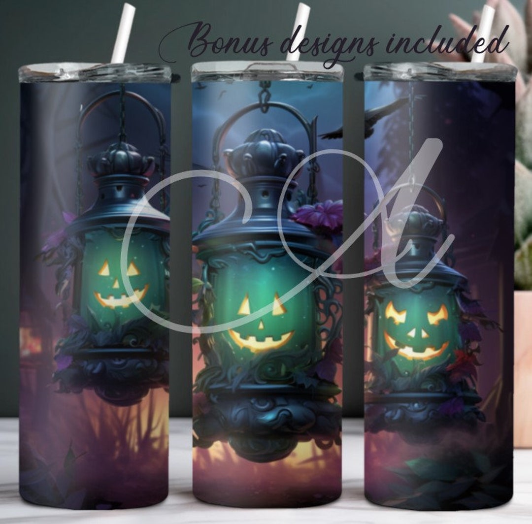 Spooky Lanterns, 20 Oz Skinny Tumbler Sublimation Design, Pumpkin ...