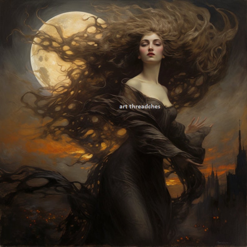 Gothic Goddess, AI Digital Art, Png File, Clip Art. Wall Art, iPhone ...
