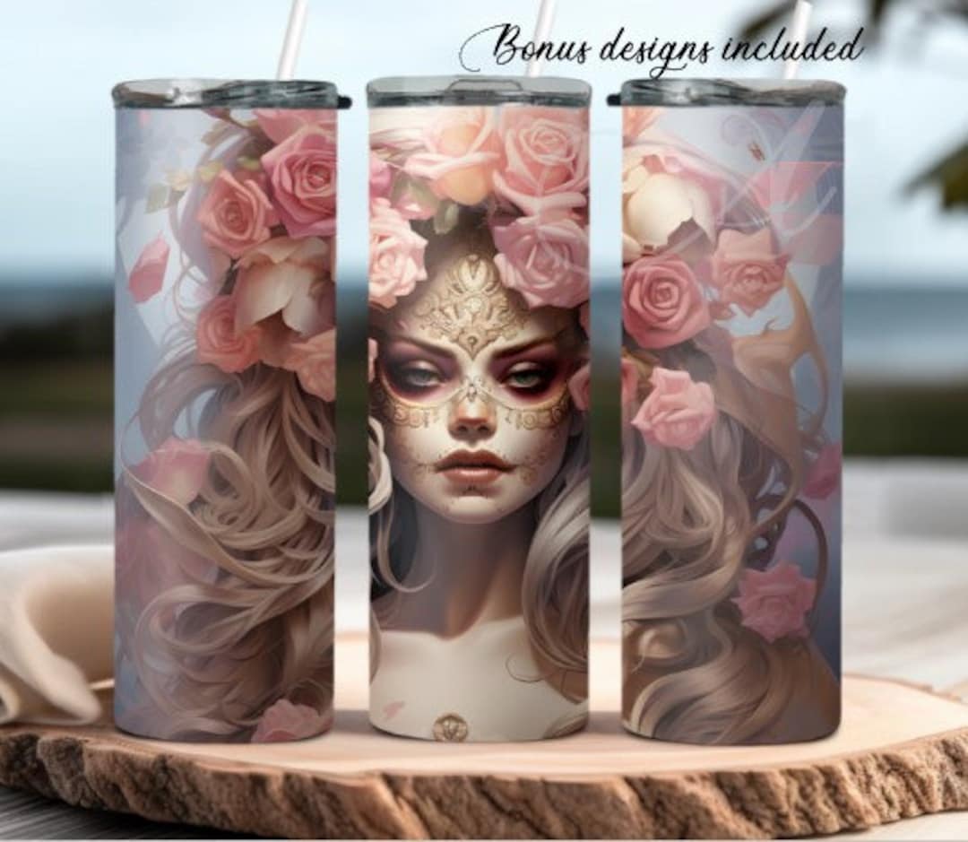 Pastel Day of the Dead Lady Catrina, Calavera, Mexico Folklore 20 Oz ...