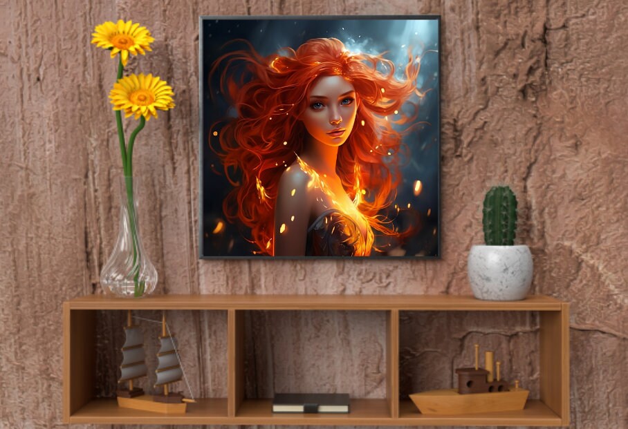 Bundle of 4 Beautiful Fire Fairies Clipart Watercolor Girl - Etsy