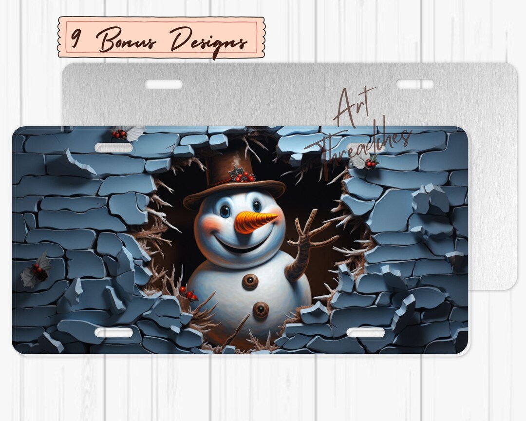 Christmas License Plate Sublimation Design Digital Download PNG Instant ...