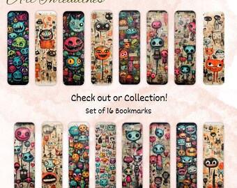 Cute Gothic Paper Doll Printable Bookmarks 16 Cute Mixed Media Bookmark ...
