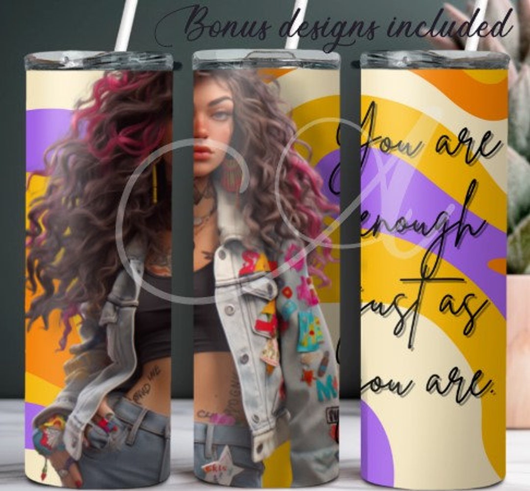3D Cute Anime Girl Design, 20 Oz Skinny Tumbler Wrap, Anime Sublimation ...