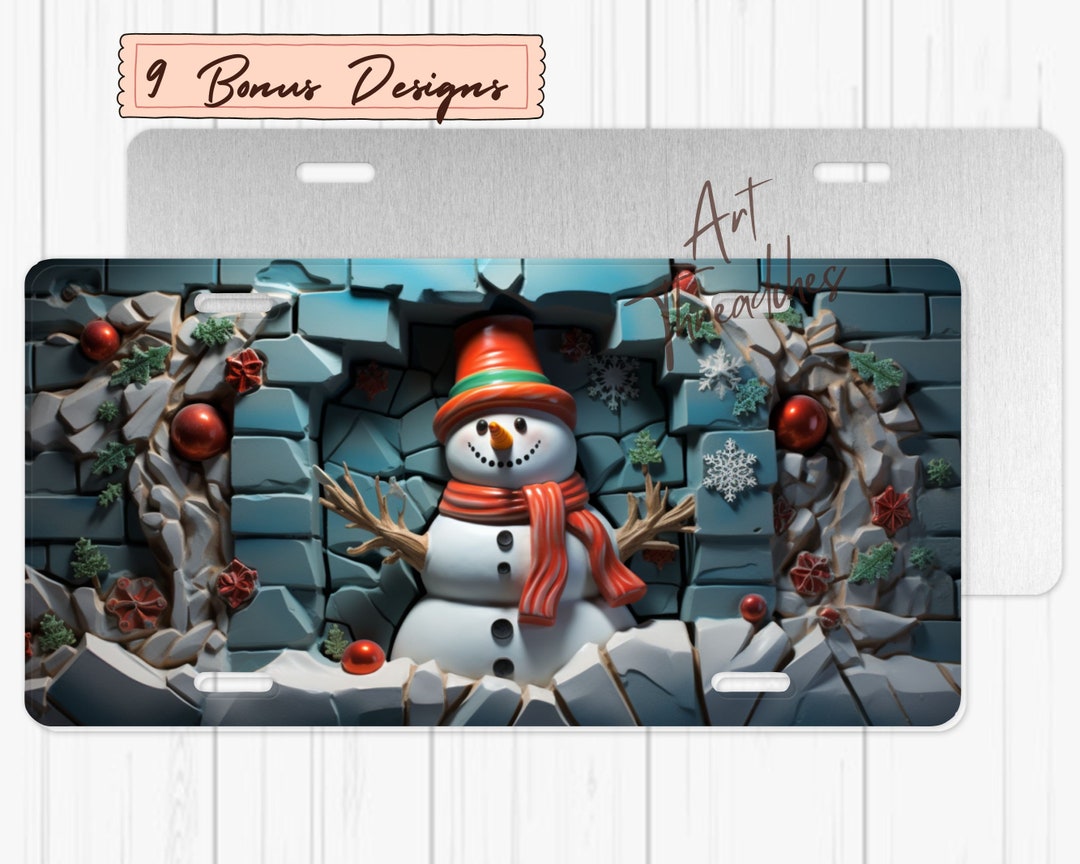 Christmas License Plate Sublimation Design Digital Download PNG Instant ...