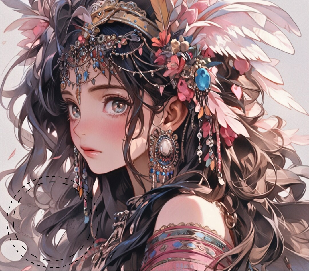 Anime Girl Princess PNG Design, Png File, Clipart, AI Digital Art ...