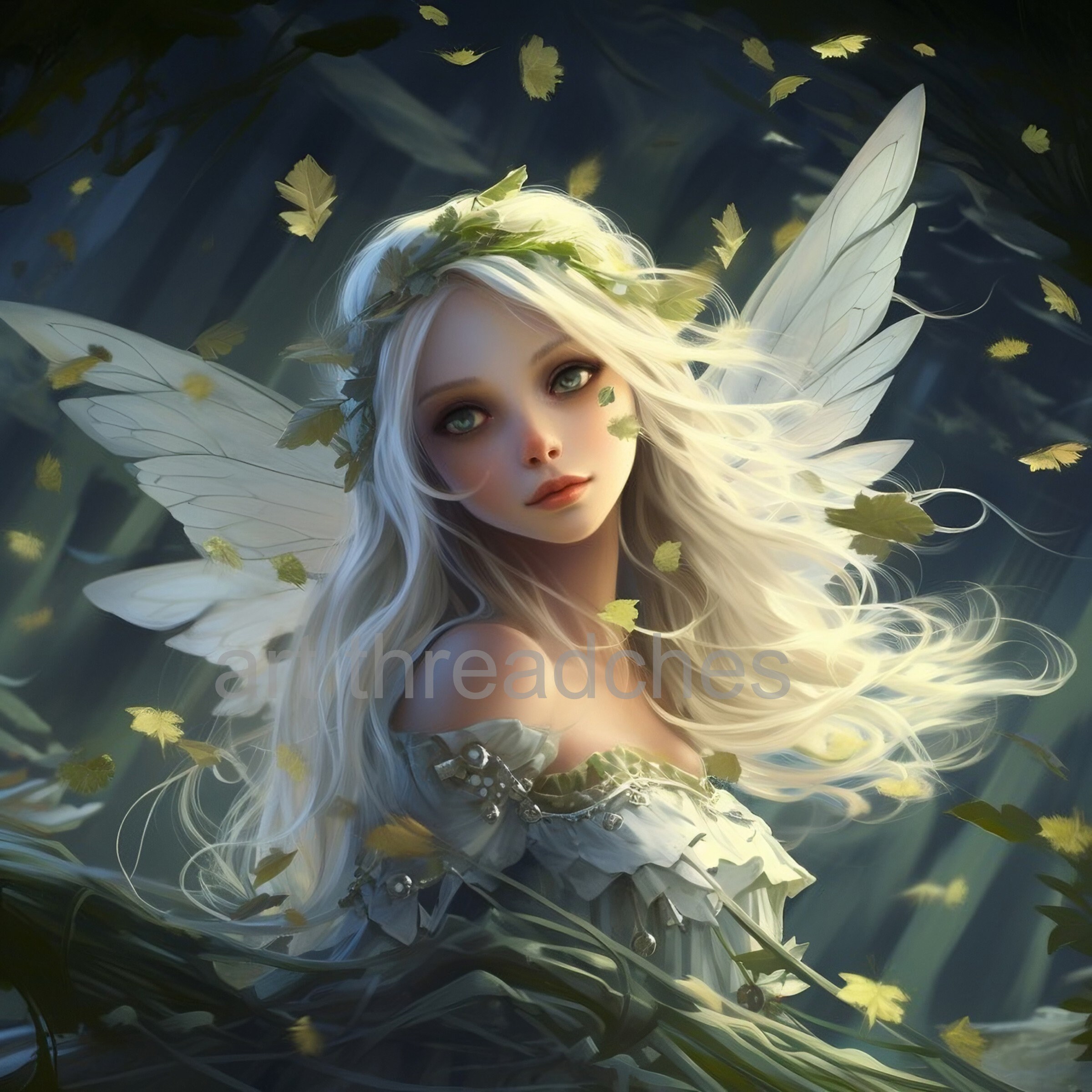 Bundle of 4 Beautiful Wind Fairies Clipart, Watercolor, Ai Digital Art ...