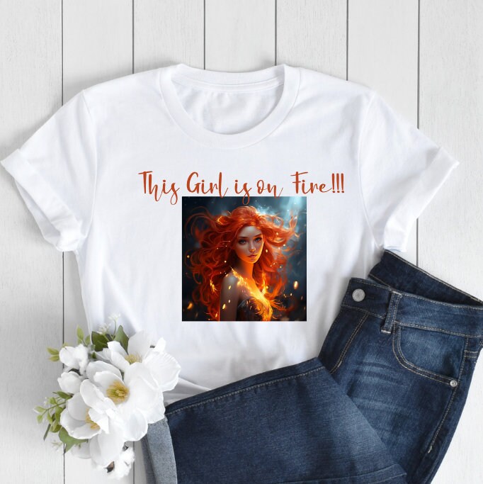 Bundle of 4 Beautiful Fire Fairies Clipart, Watercolor, Girl on Fire ...