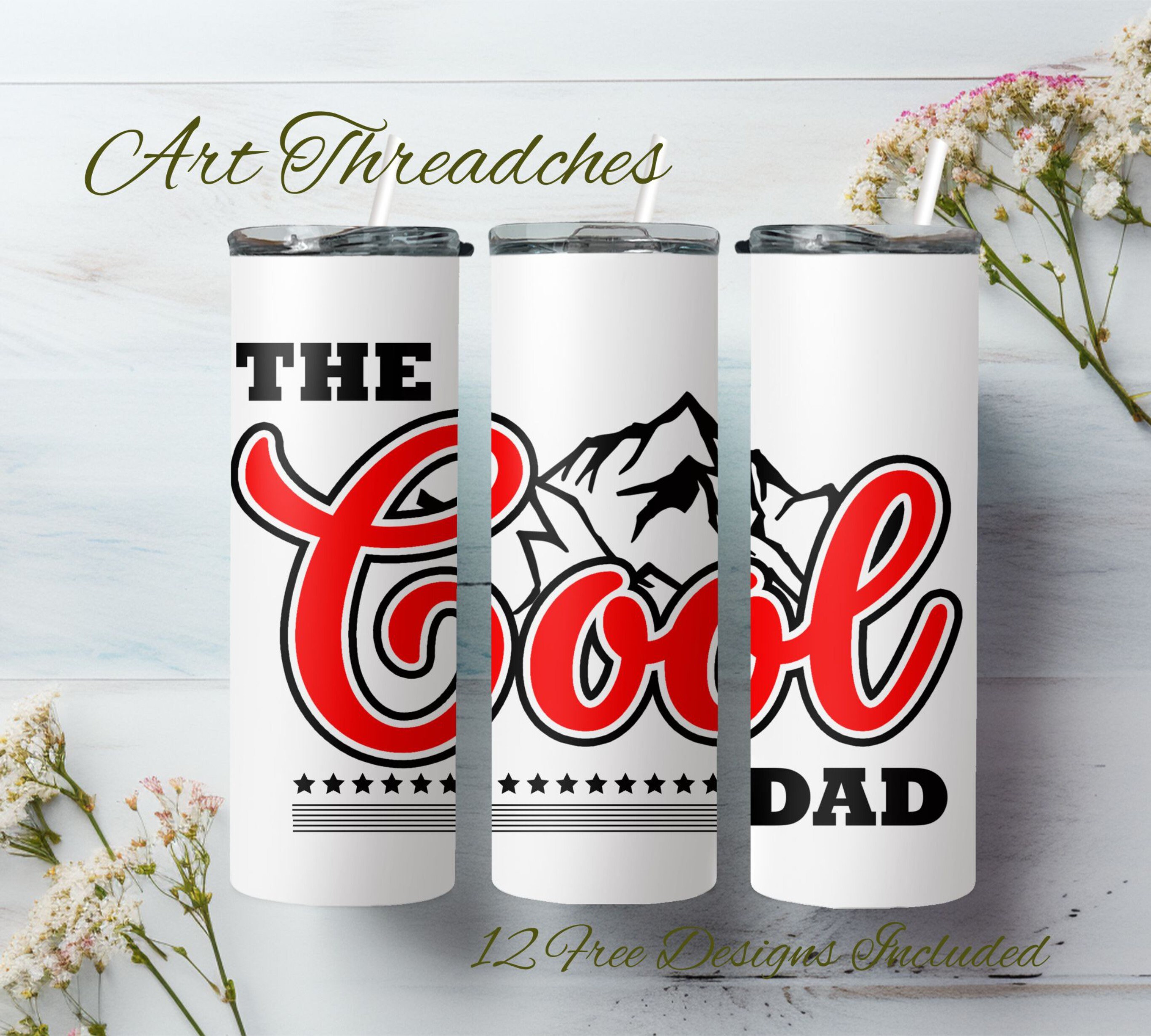 20 Oz Skinny Sublimation, Tumbler Design Dad Sublimation Design, Gift ...